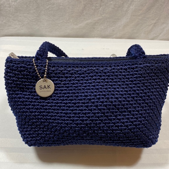 The Sak | Bags | The Sak Navy Blue Double Handle Woven Nylon Mini Bag ...